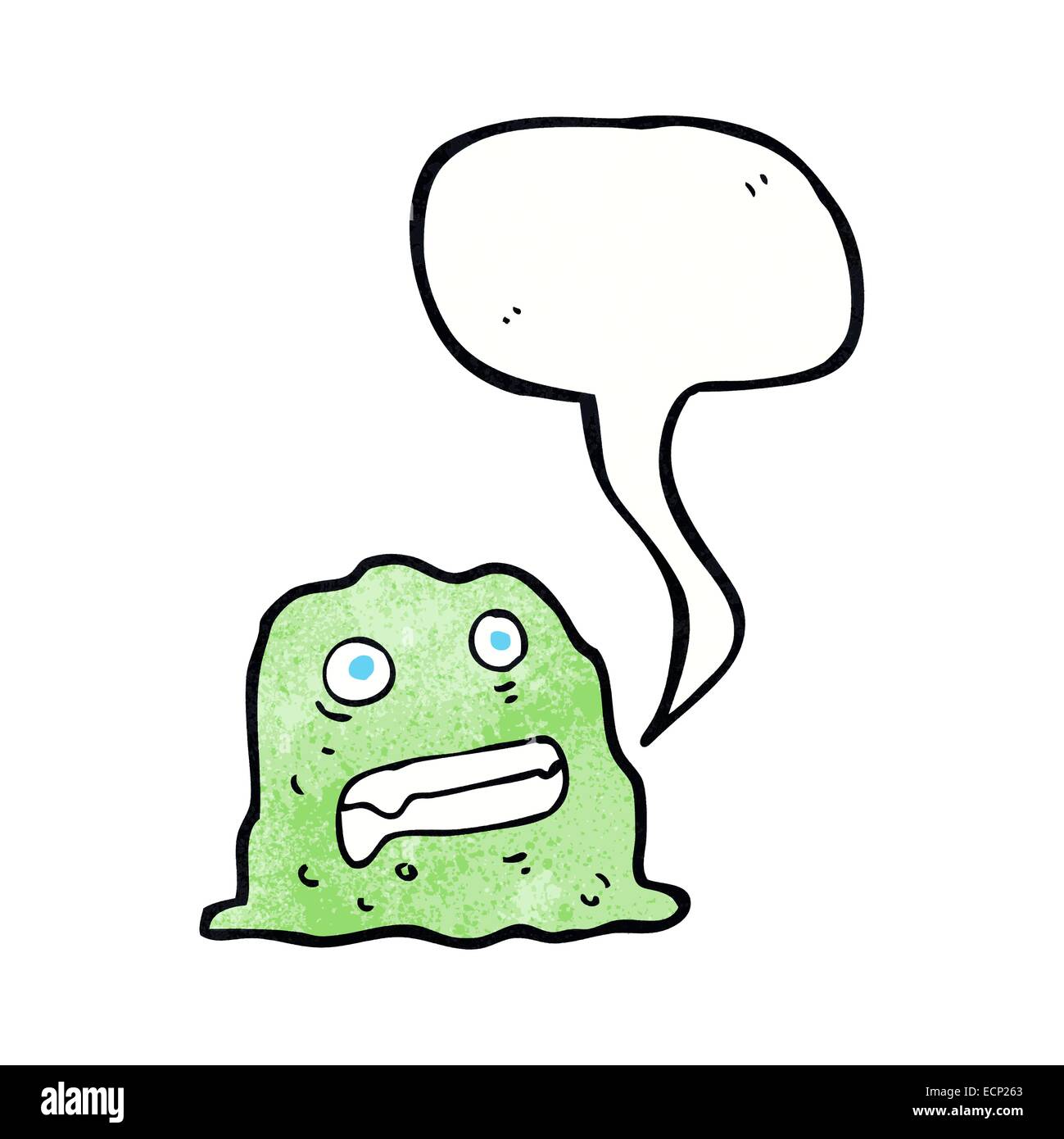 cartoon slime creature with speech bubble Stock Vector Image & Art - Alamy