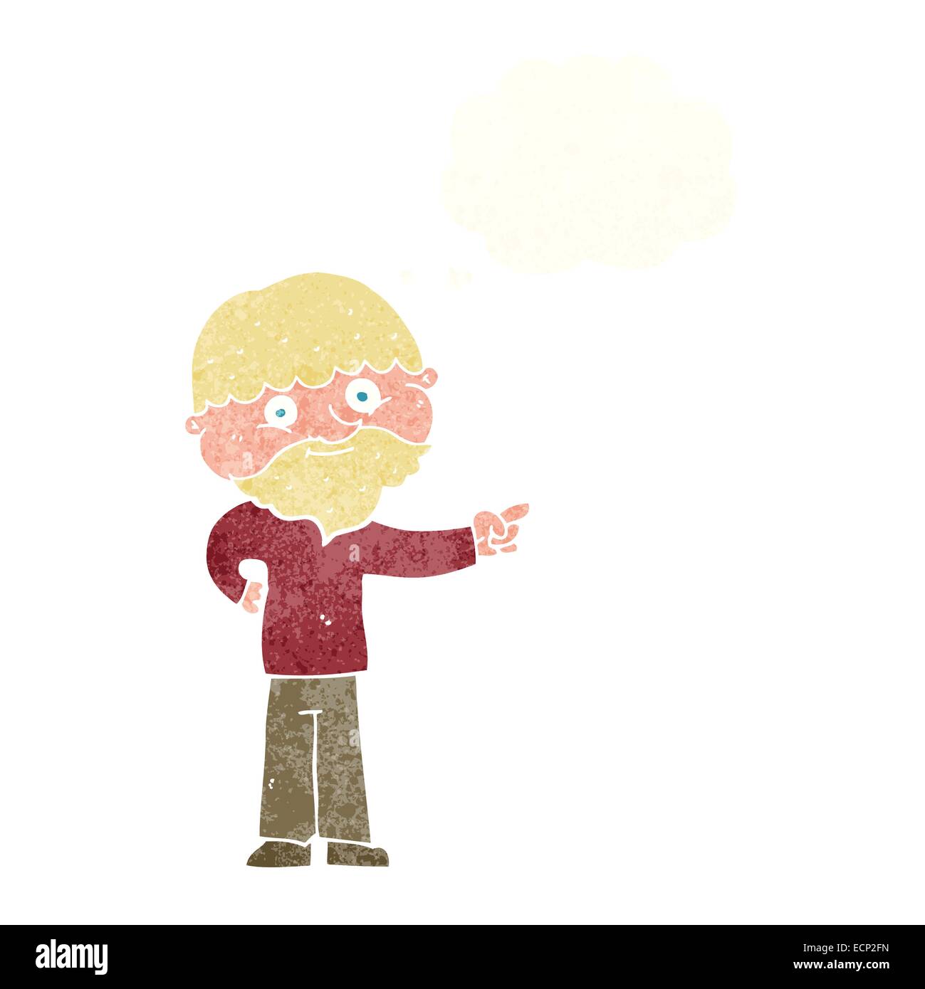 Cartoon bearded man pointing bubble hi-res stock photography and images ...