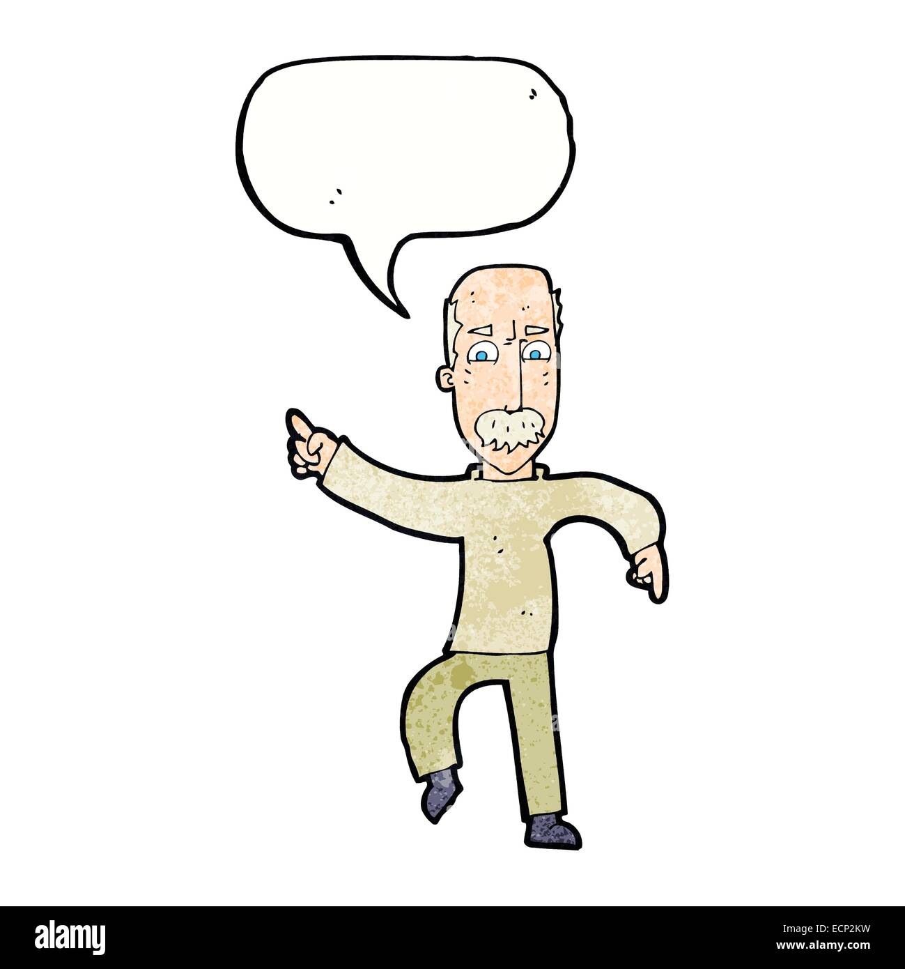 cartoon angry old man with speech bubble Stock Vector Image & Art - Alamy