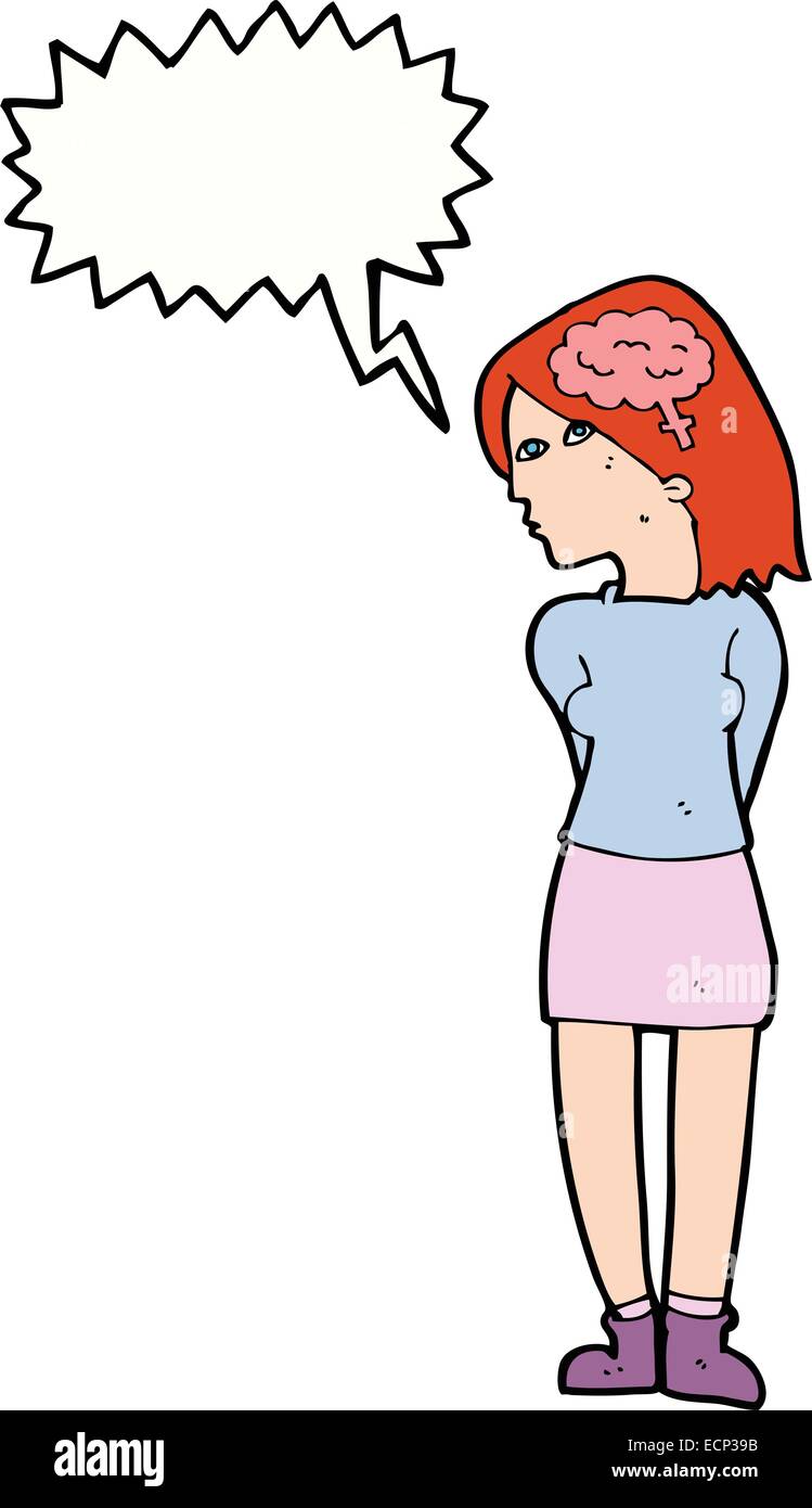Brainy woman Stock Vector Images - Alamy