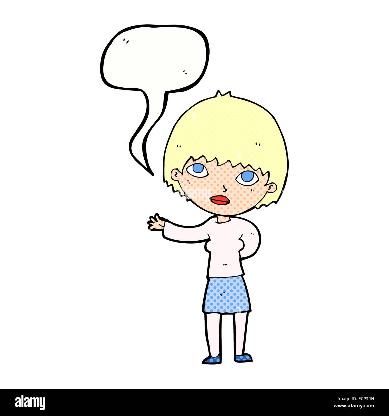 cartoon woman explaining with speech bubble Stock Vector Image & Art ...