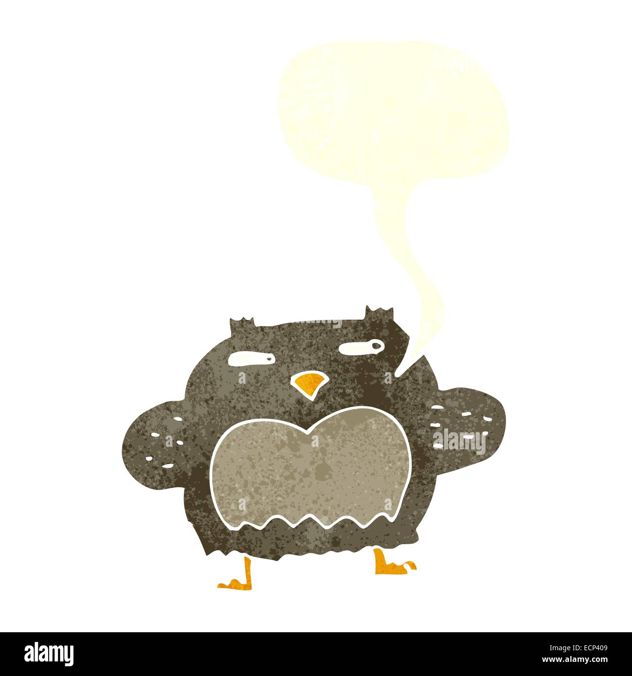 cartoon suspicious owl with speech bubble Stock Vector Image & Art - Alamy