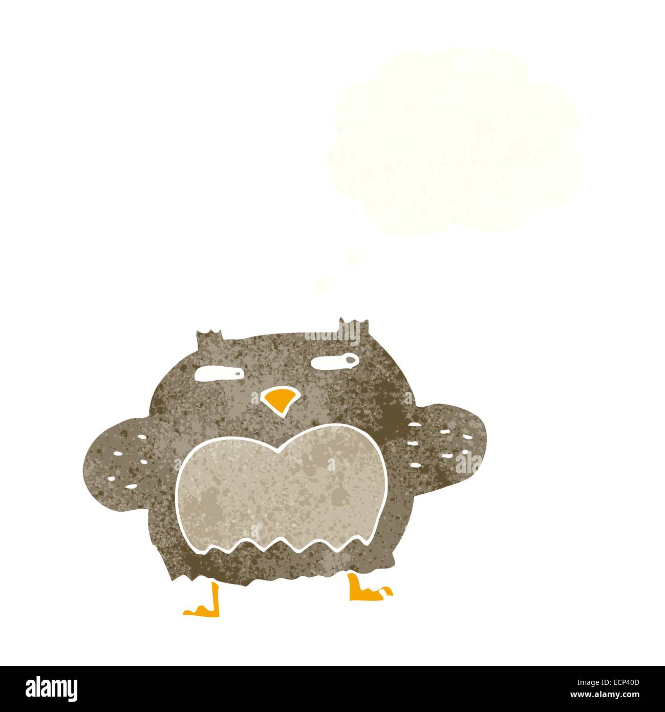 cartoon suspicious owl with thought bubble Stock Vector Image & Art - Alamy