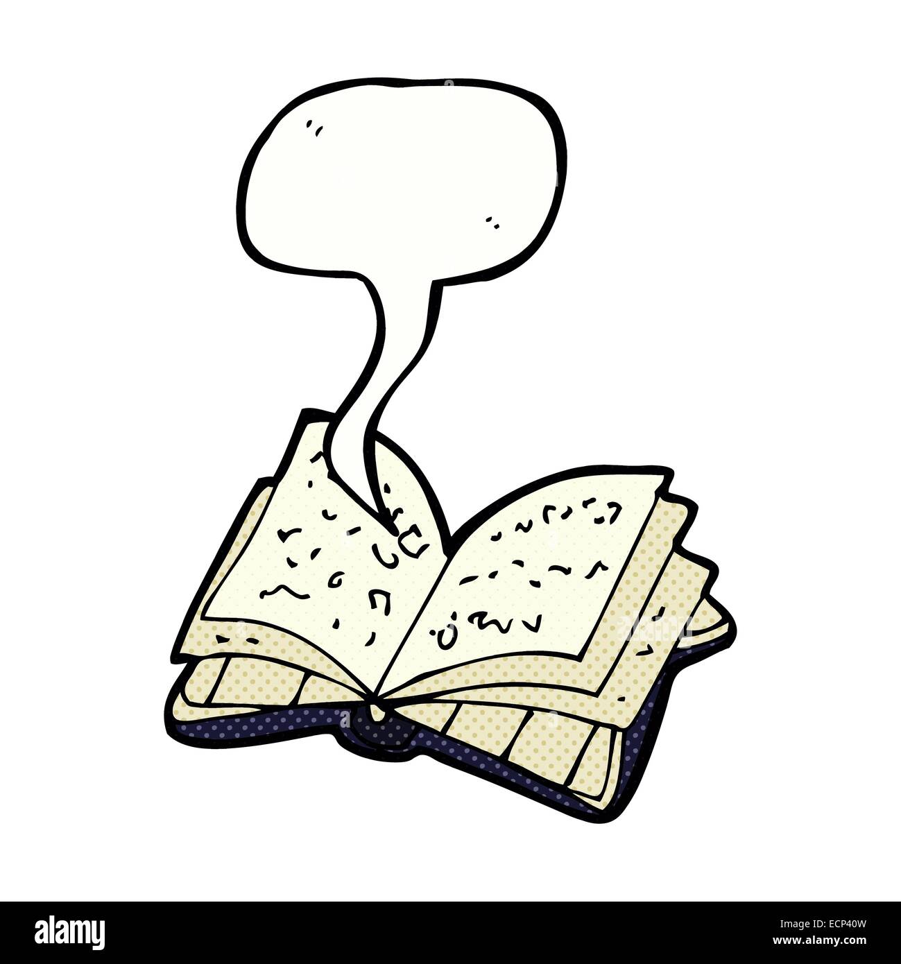 cartoon open book with speech bubble Stock Vector Image & Art - Alamy