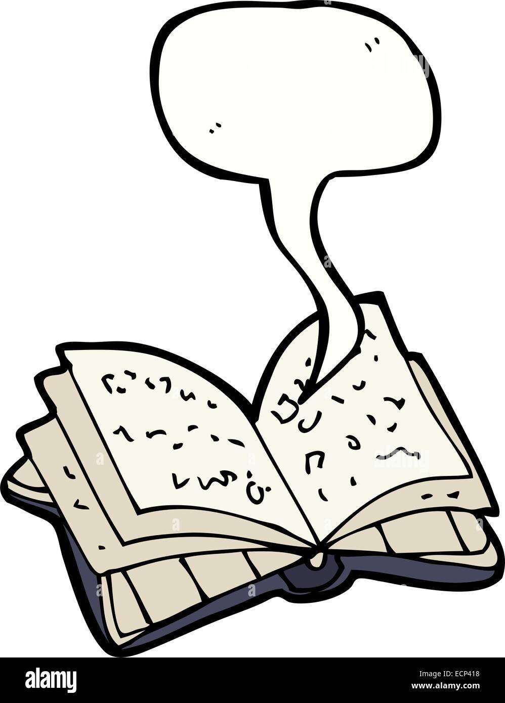 cartoon open book with speech bubble Stock Vector Image & Art - Alamy