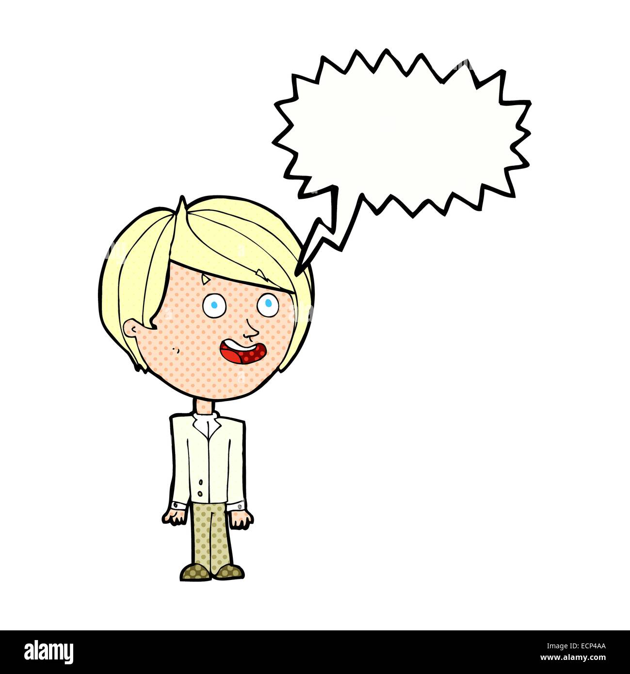 Cartoon happy surprised boy bubble hi-res stock photography and images ...