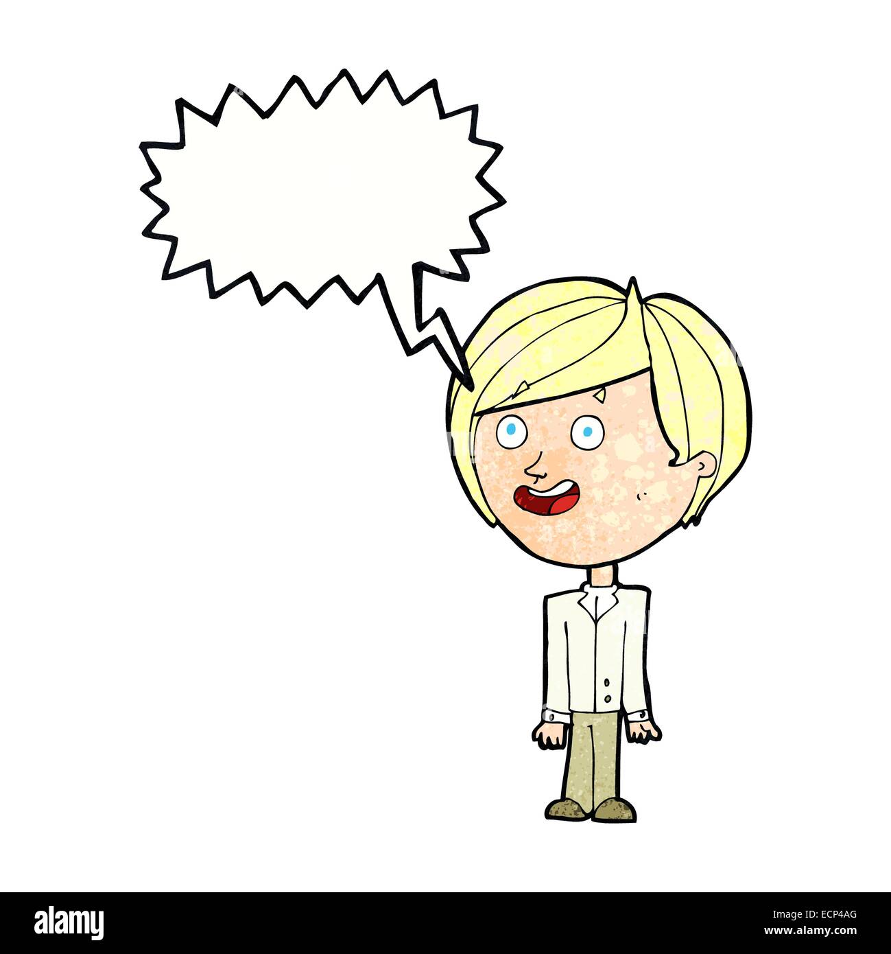 Cartoon happy surprised boy bubble hi-res stock photography and images ...