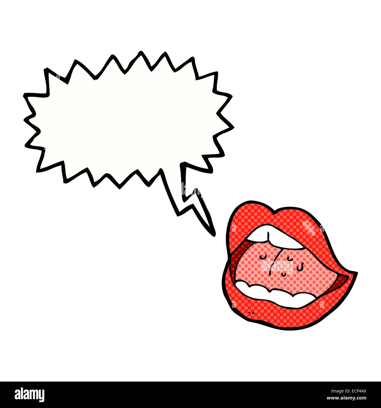 cartoon open mouth with speech bubble Stock Vector Image & Art - Alamy