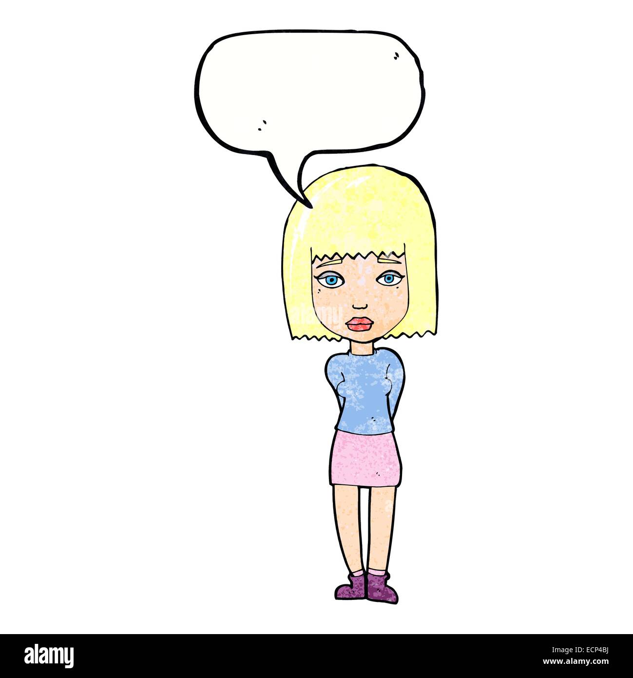 Cartoon serious girl bubble Stock Vector Images - Alamy