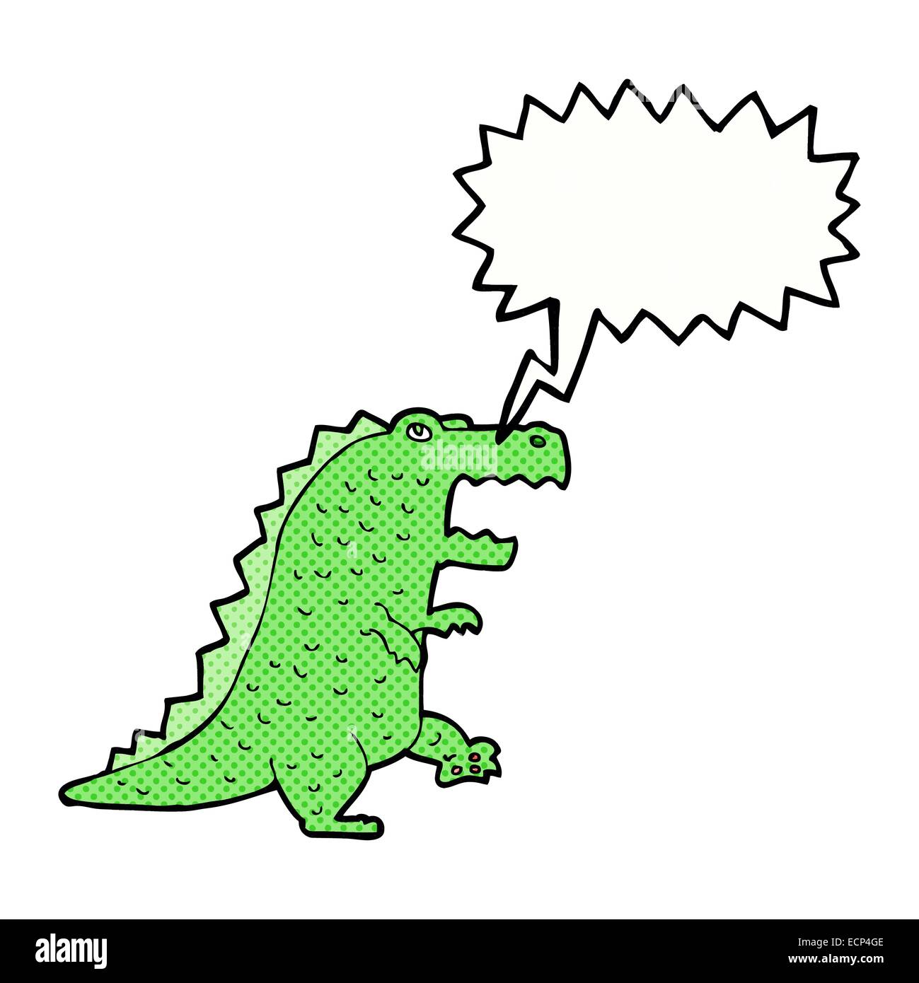 cartoon dinosaur with speech bubble Stock Vector Image & Art - Alamy