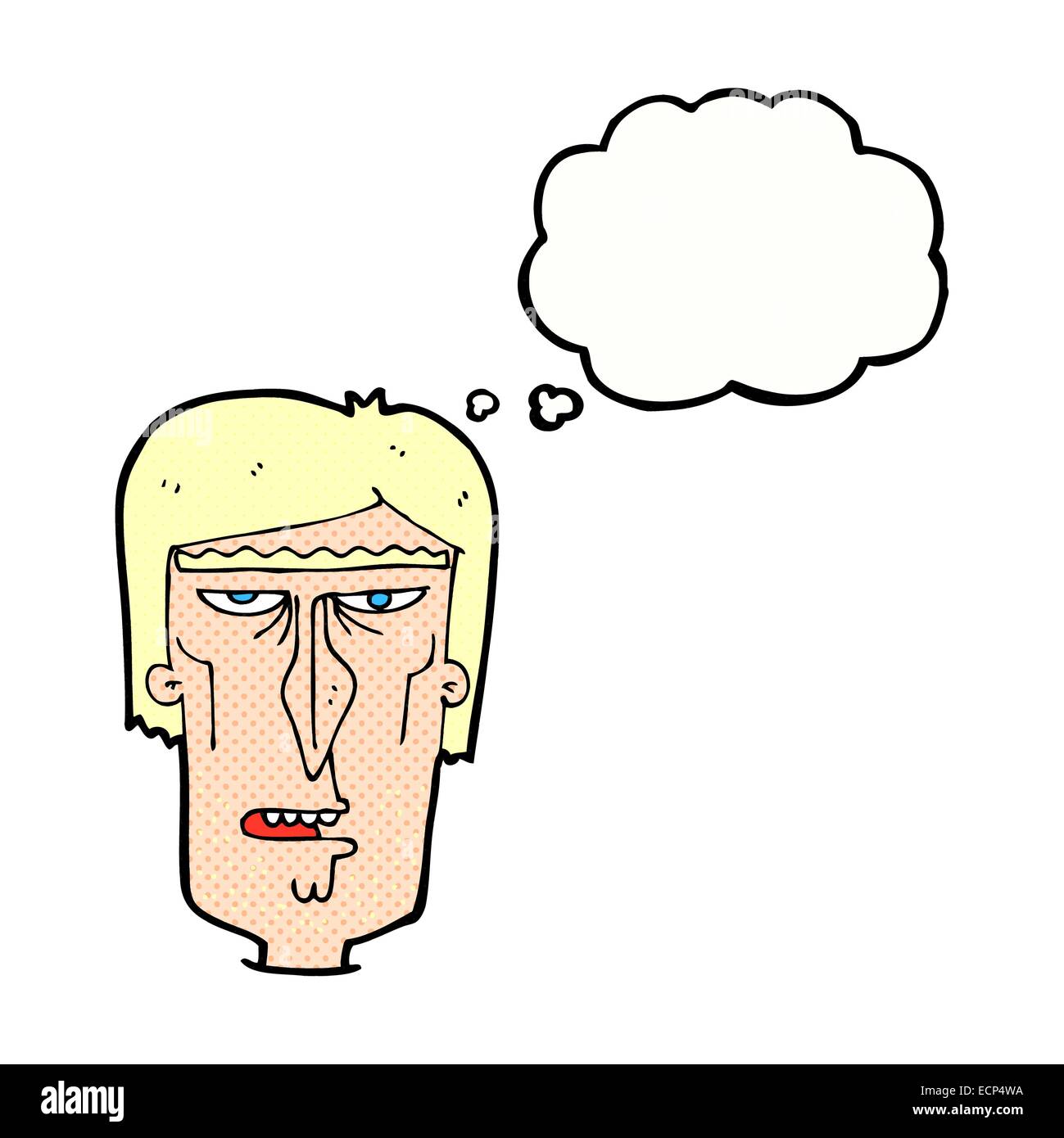 cartoon angry face with thought bubble Stock Vector Image & Art - Alamy