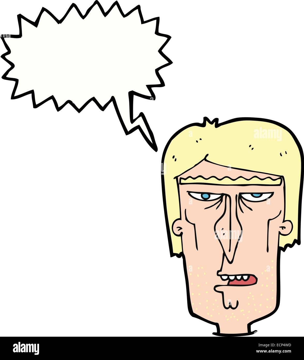 cartoon angry face with speech bubble Stock Vector Image & Art - Alamy