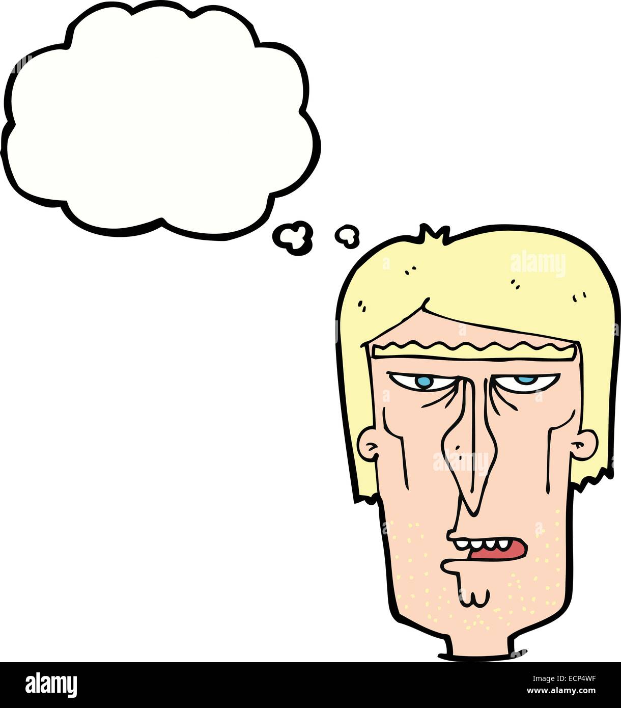 cartoon angry face with thought bubble Stock Vector Image & Art - Alamy