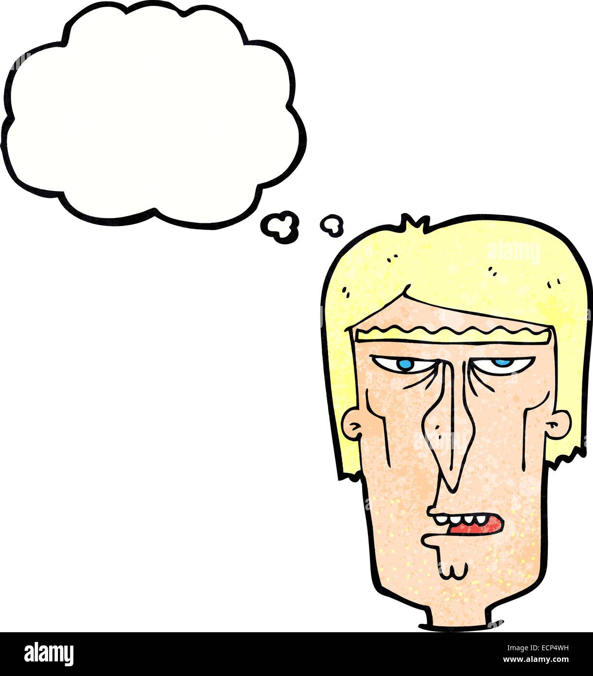 cartoon angry face with thought bubble Stock Vector Image & Art - Alamy