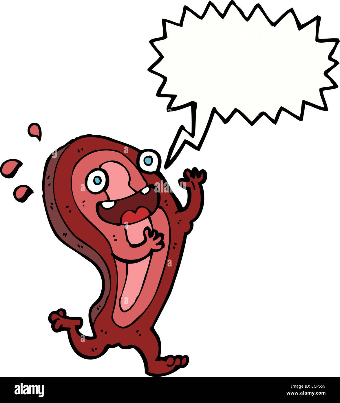 Cartoon character meat steak running hi-res stock photography and ...