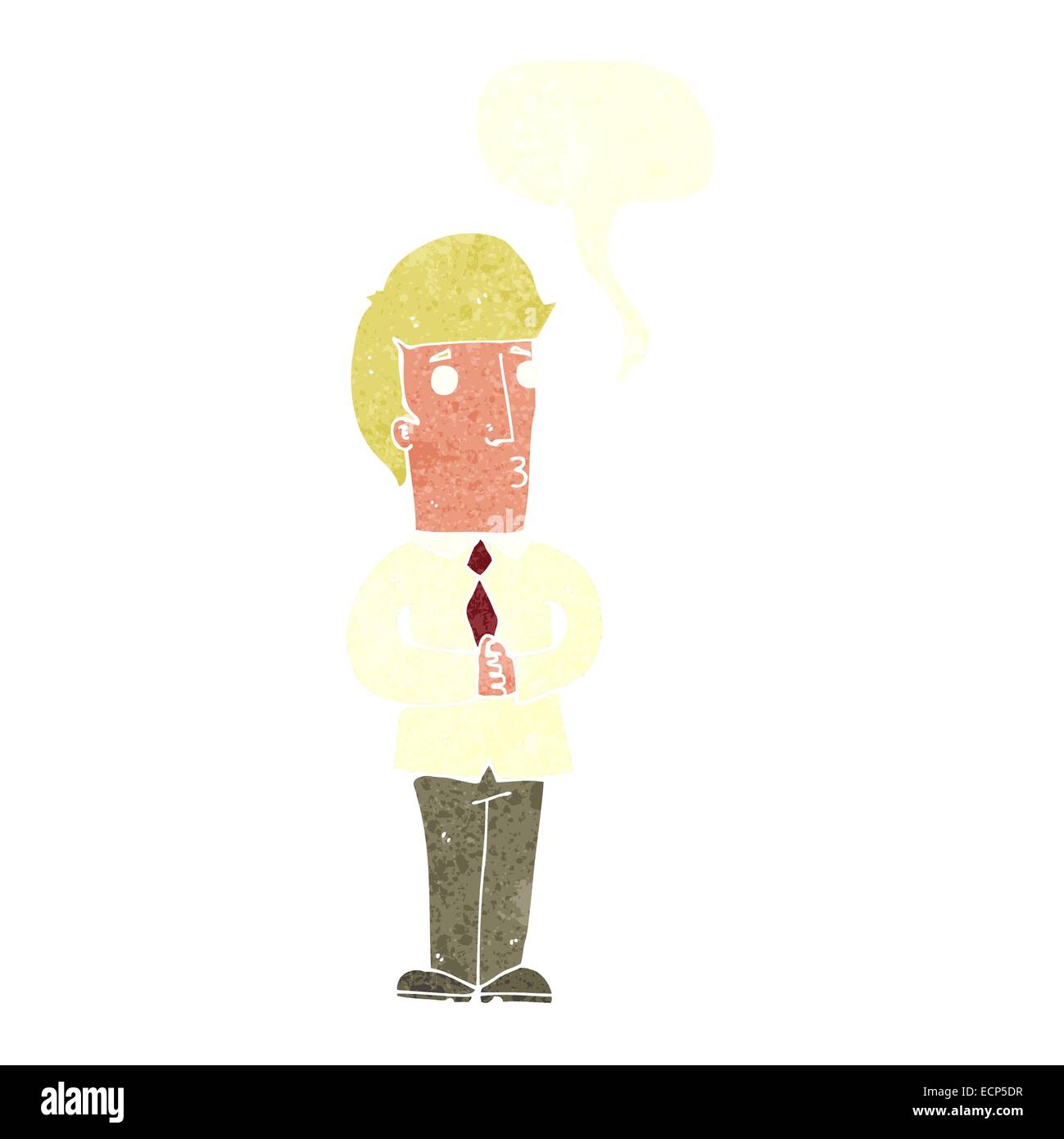 cartoon nervous man with speech bubble Stock Vector Image & Art - Alamy