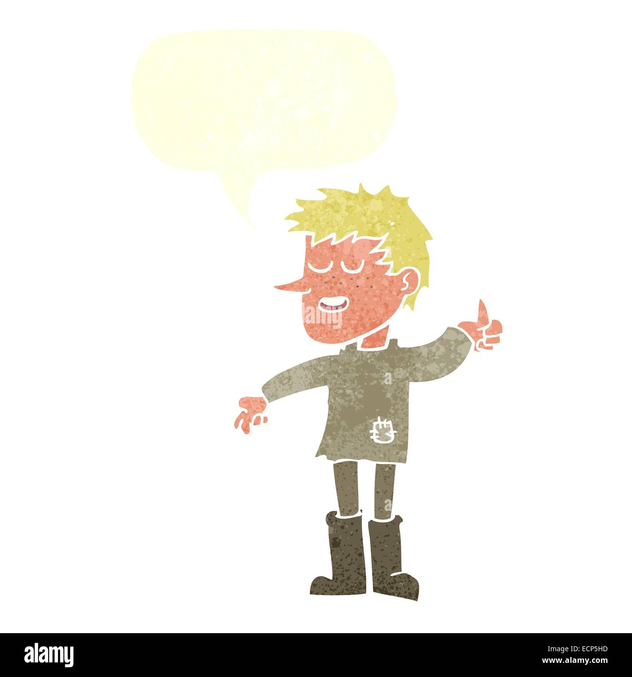 Cartoon poor boy positive attitude hi-res stock photography and images ...