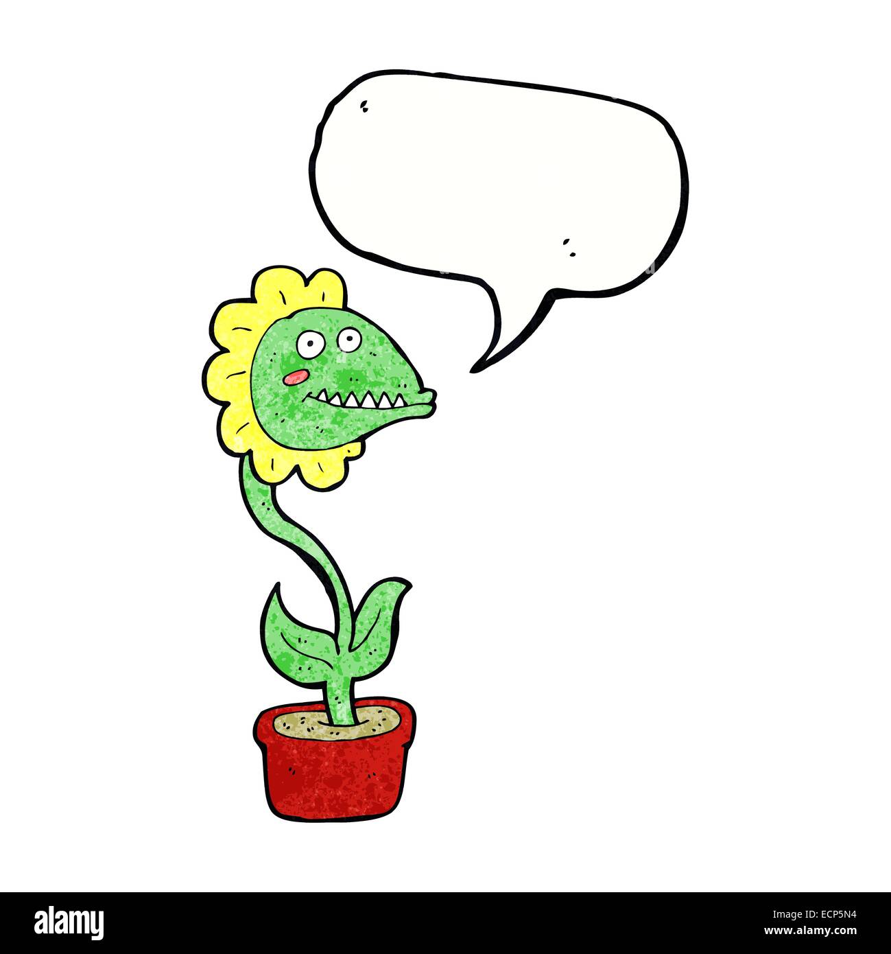 cartoon monster plant with speech bubble Stock Vector Image & Art - Alamy