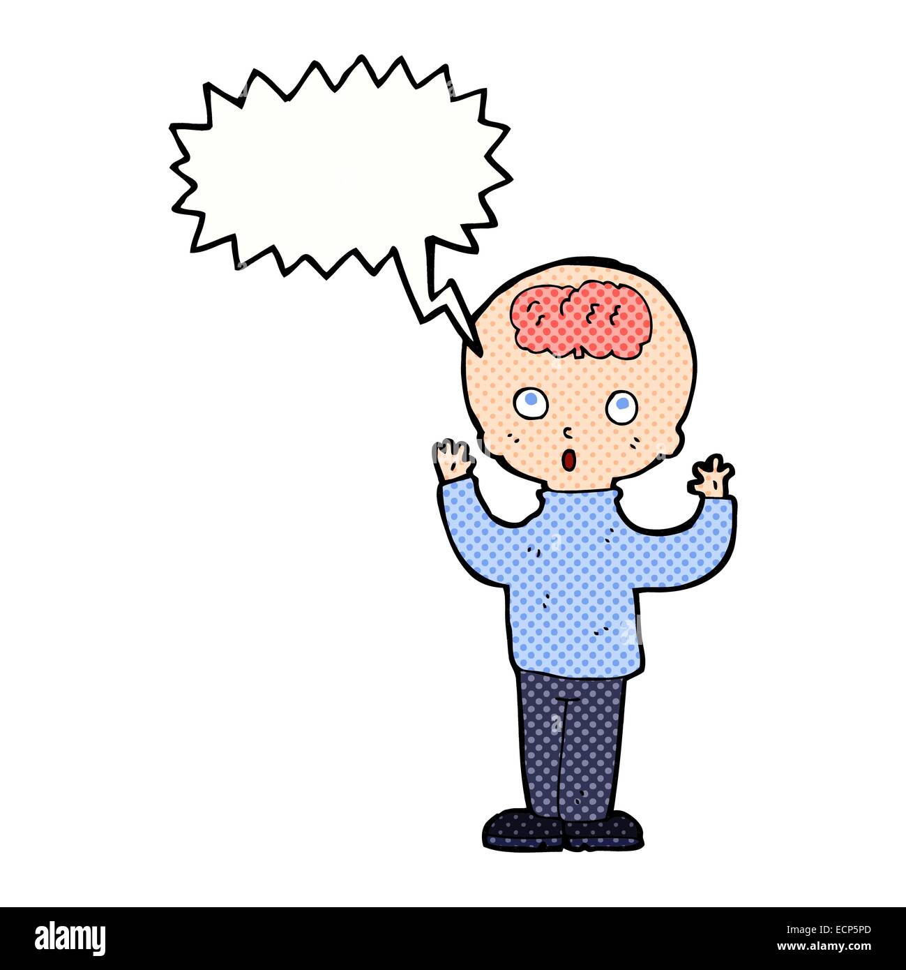 cartoon genius with speech bubble Stock Vector Image & Art - Alamy