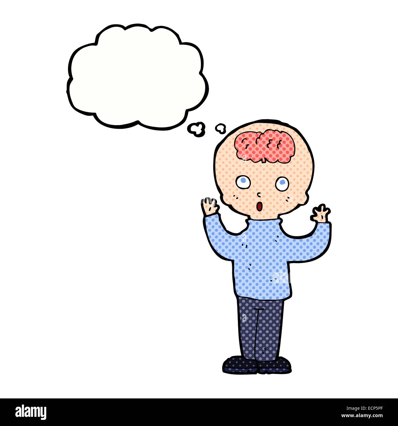 cartoon genius with thought bubble Stock Vector Image & Art - Alamy