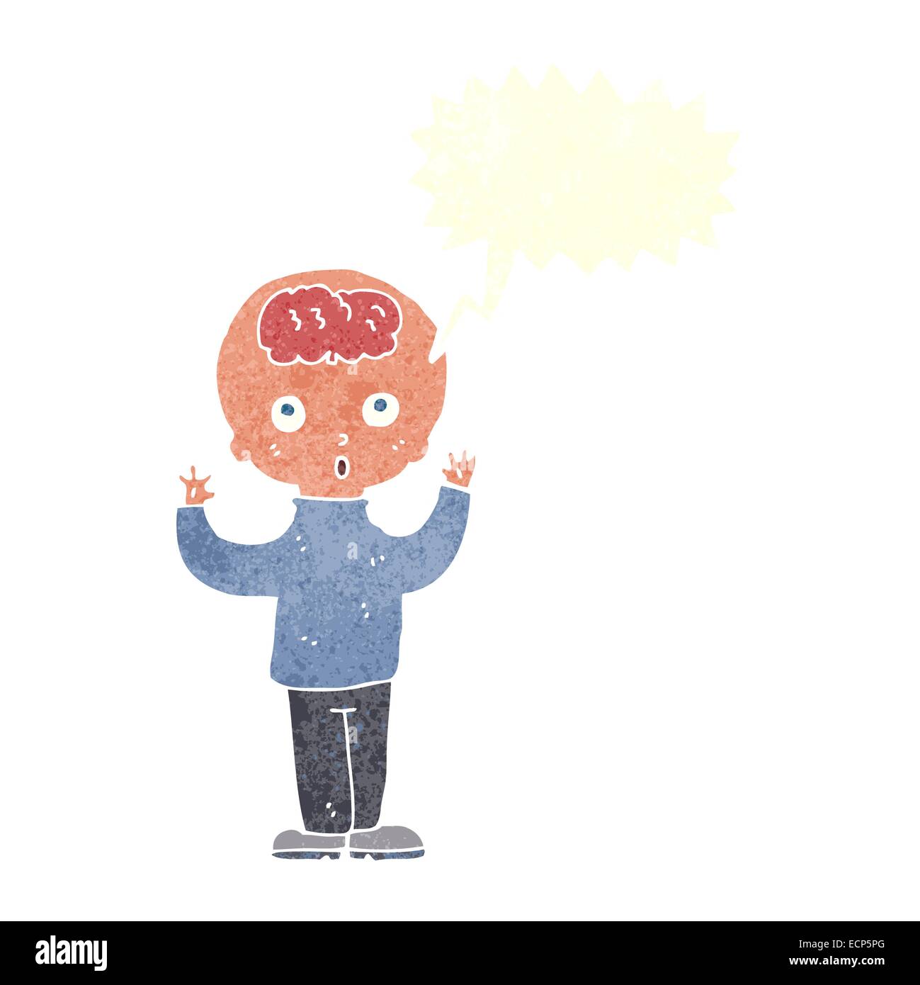cartoon genius with speech bubble Stock Vector Image & Art - Alamy