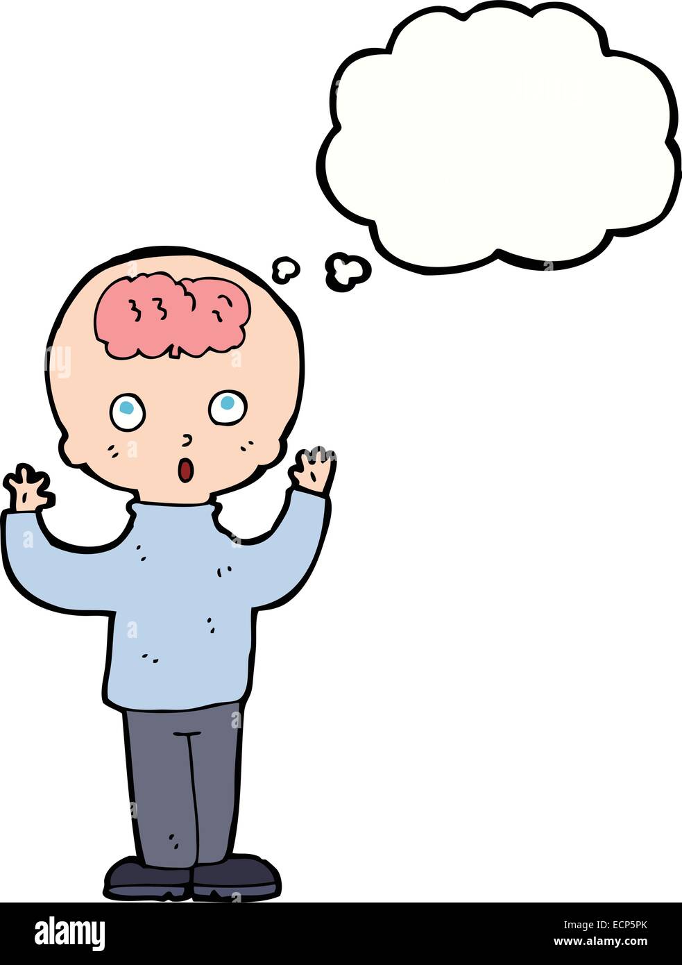 cartoon genius with thought bubble Stock Vector Image & Art - Alamy