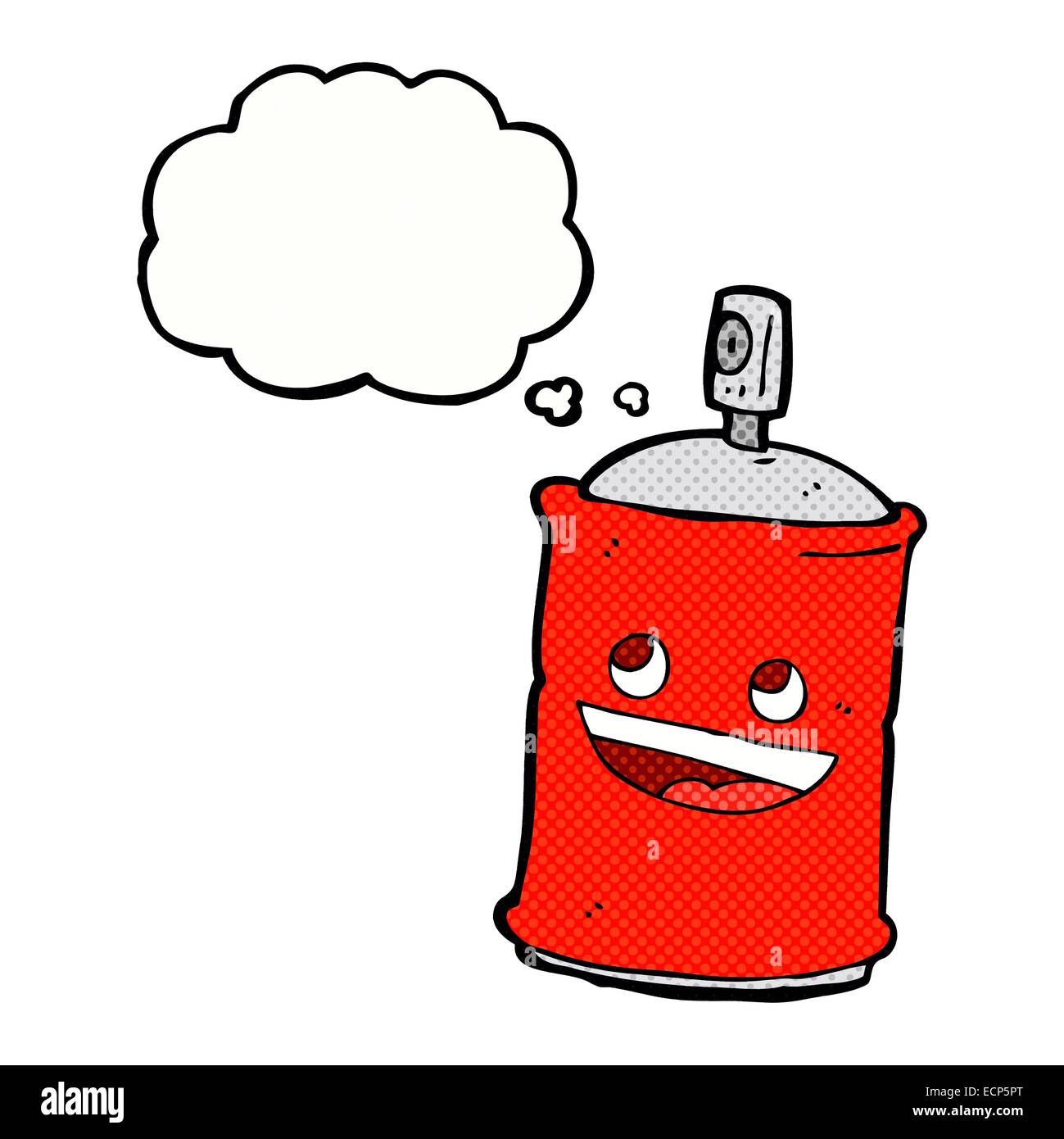 cartoon spray can with thought bubble Stock Vector Image & Art - Alamy
