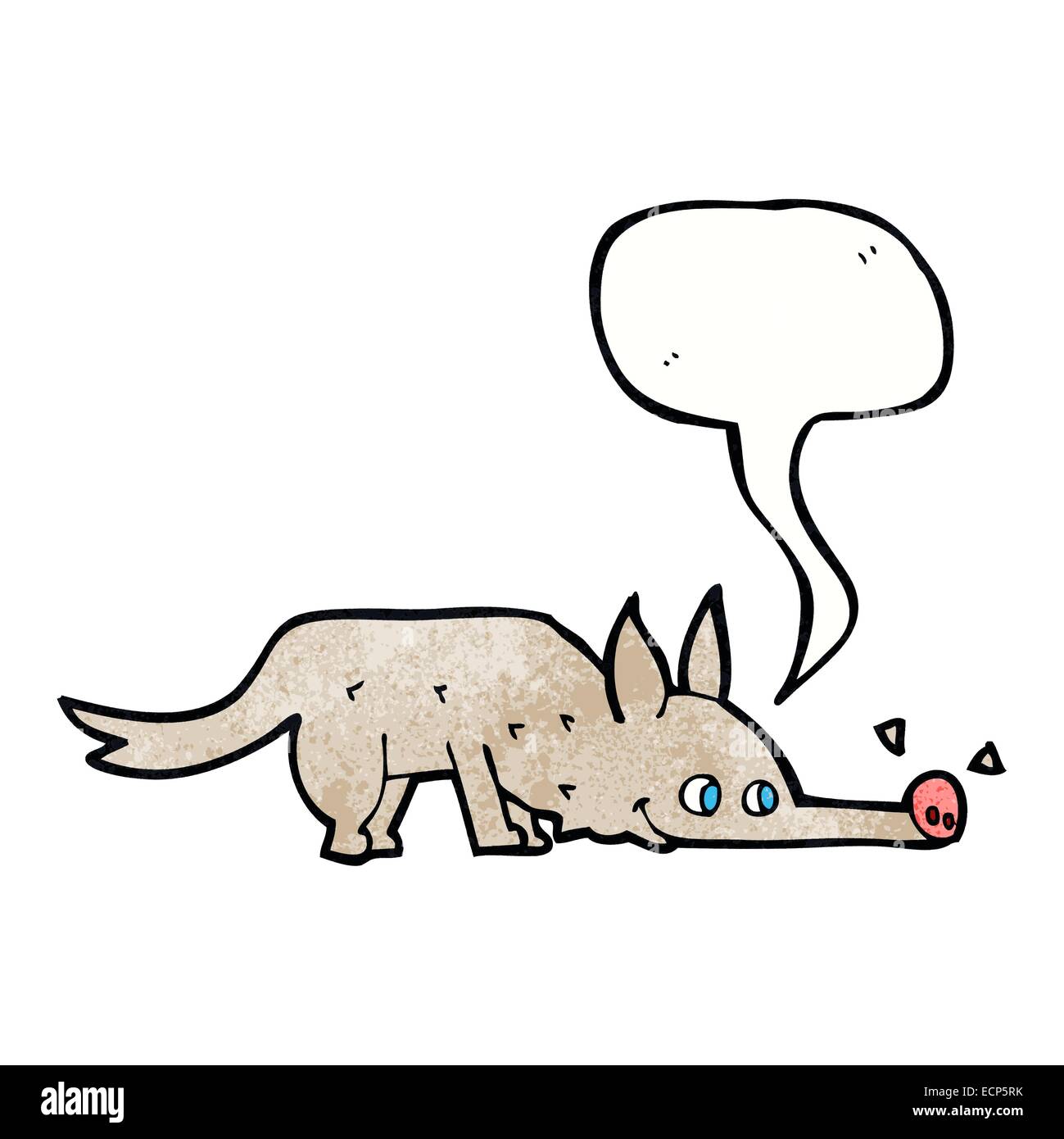 cartoon dog sniffing floor with speech bubble Stock Vector Image & Art ...