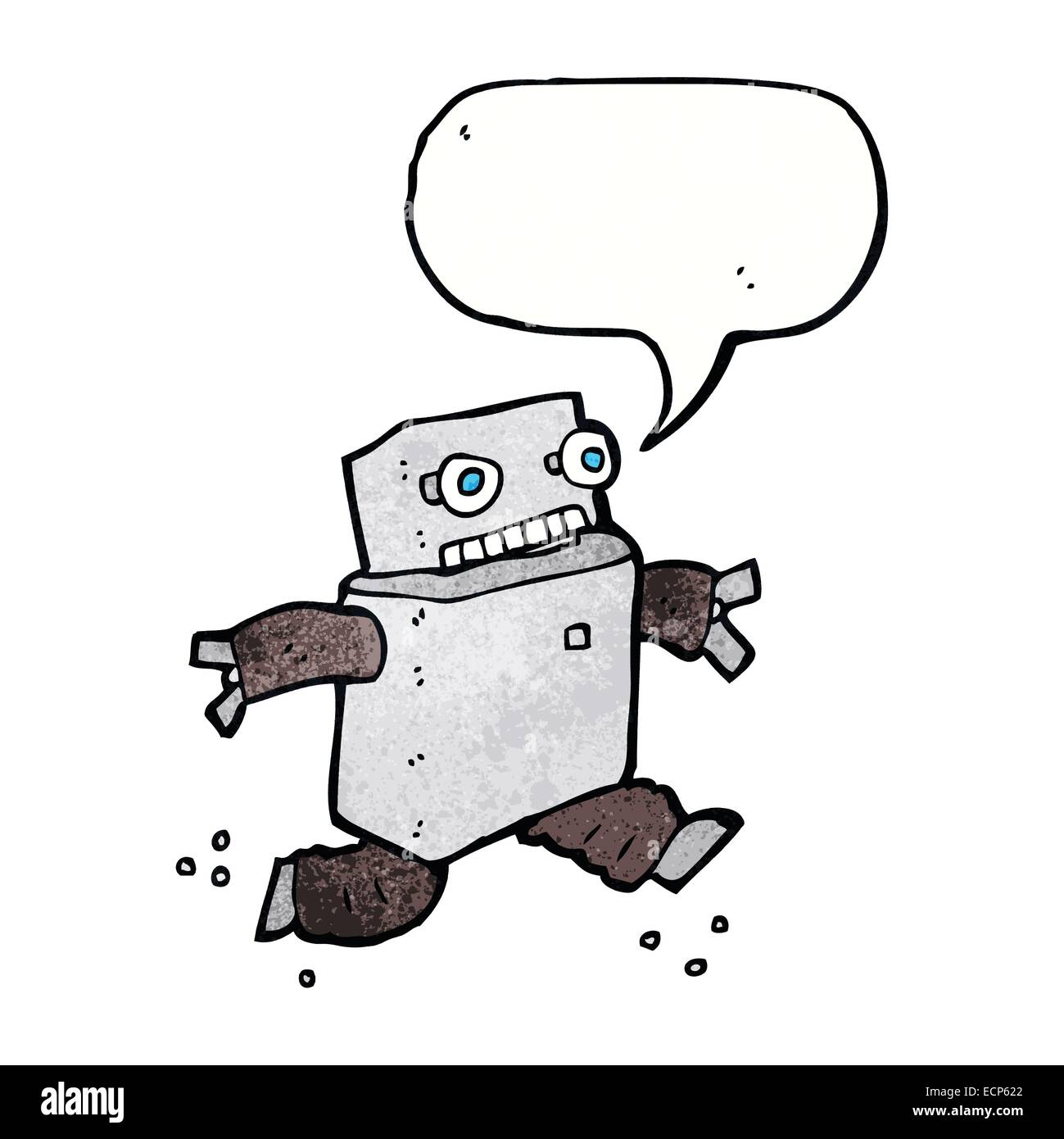 Cartoon illustration funny running robot Cut Out Stock Images ...