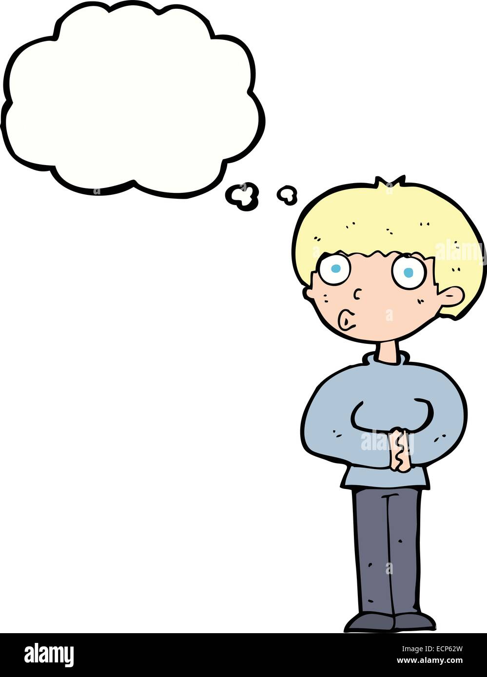 Cartoon boy wondering bubble hi-res stock photography and images - Alamy