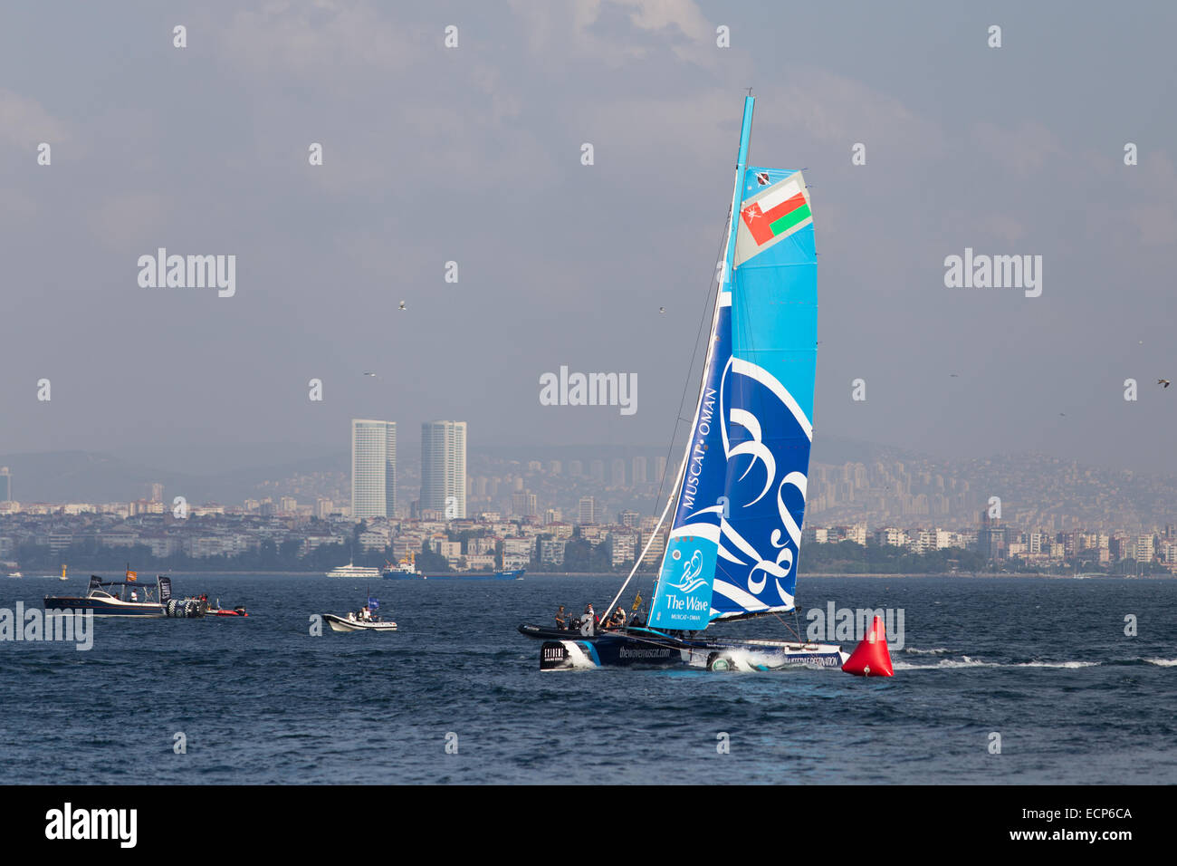 ISTANBUL TURKEY SEPTEMBER 14 2014 Skipper Leigh McMillan Wave Muscat ...