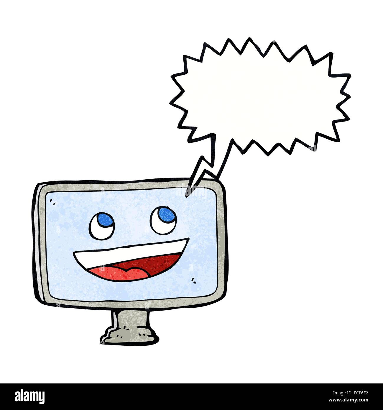 cartoon computer screen with speech bubble Stock Vector Image & Art - Alamy