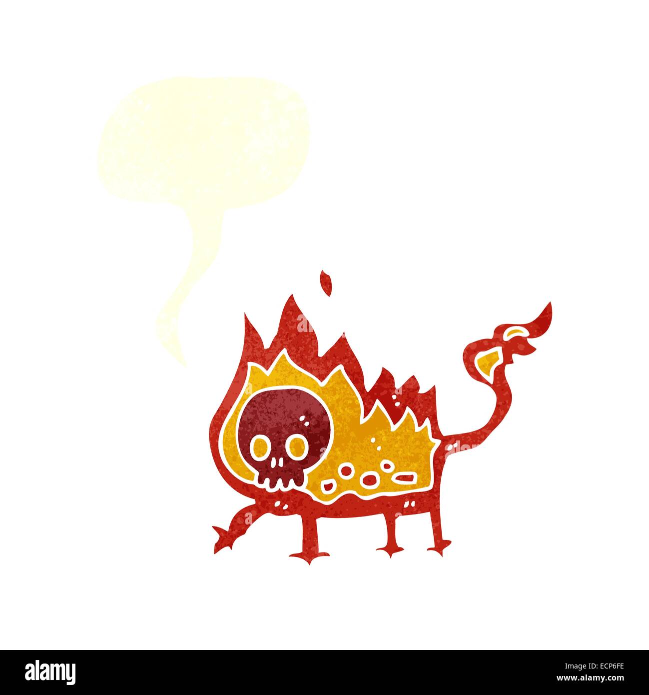Cartoon little fire demon Cut Out Stock Images & Pictures - Alamy