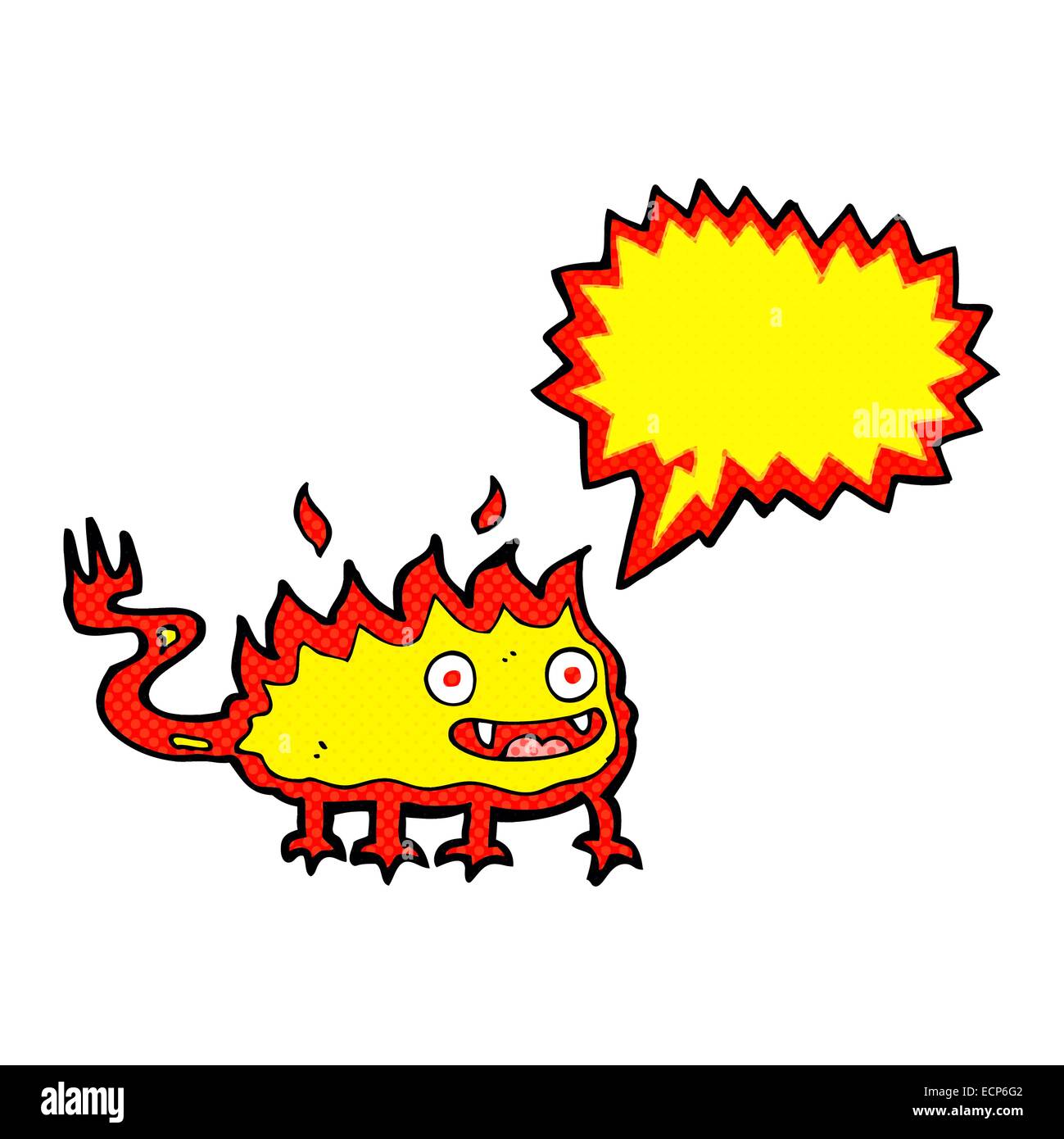 Cartoon little fire demon Cut Out Stock Images & Pictures - Alamy