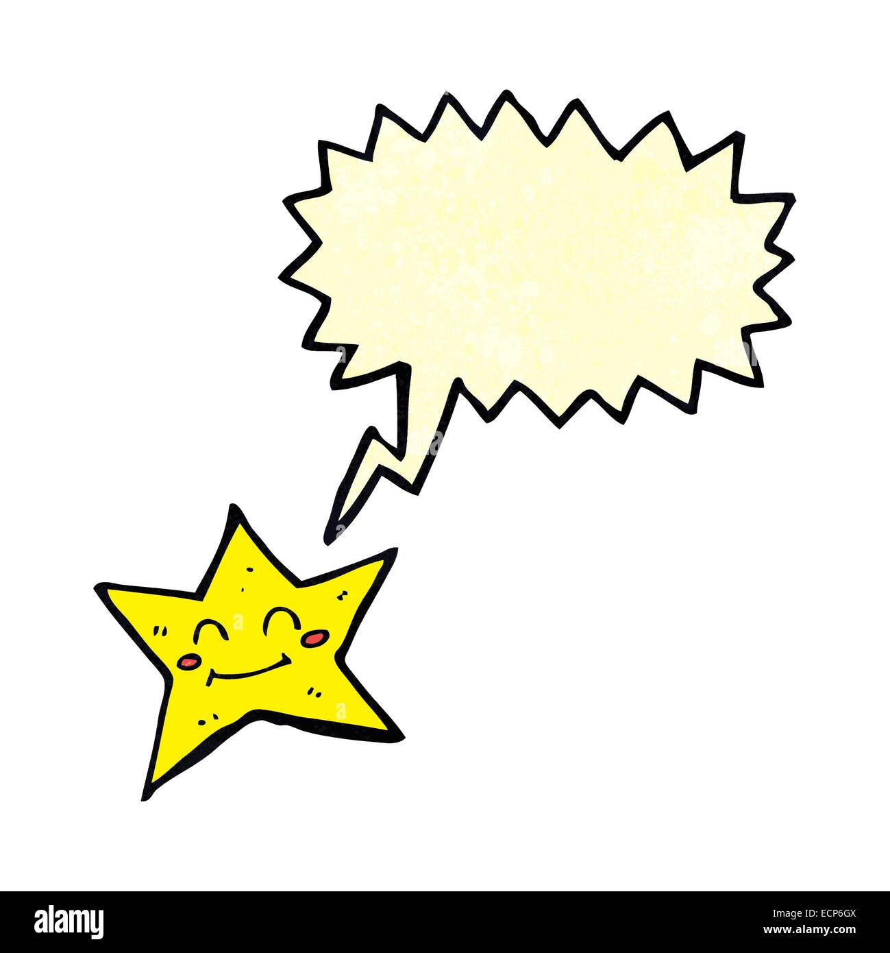 cartoon star character with speech bubble Stock Vector Image & Art - Alamy