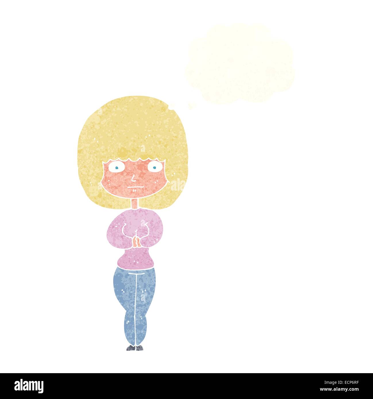 Shy woman bubble hi-res stock photography and images - Alamy