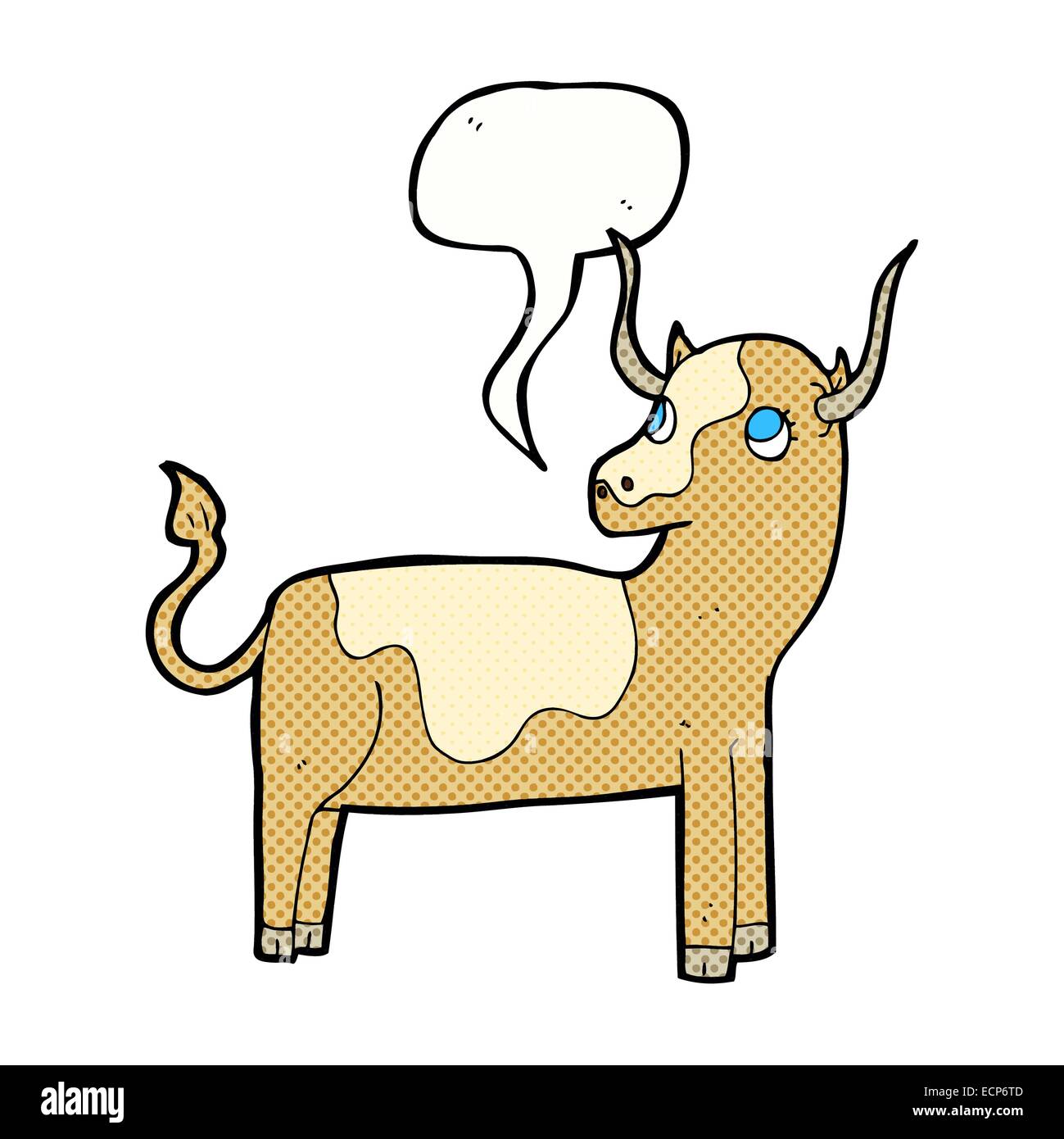 cartoon cow with speech bubble Stock Vector Image & Art - Alamy