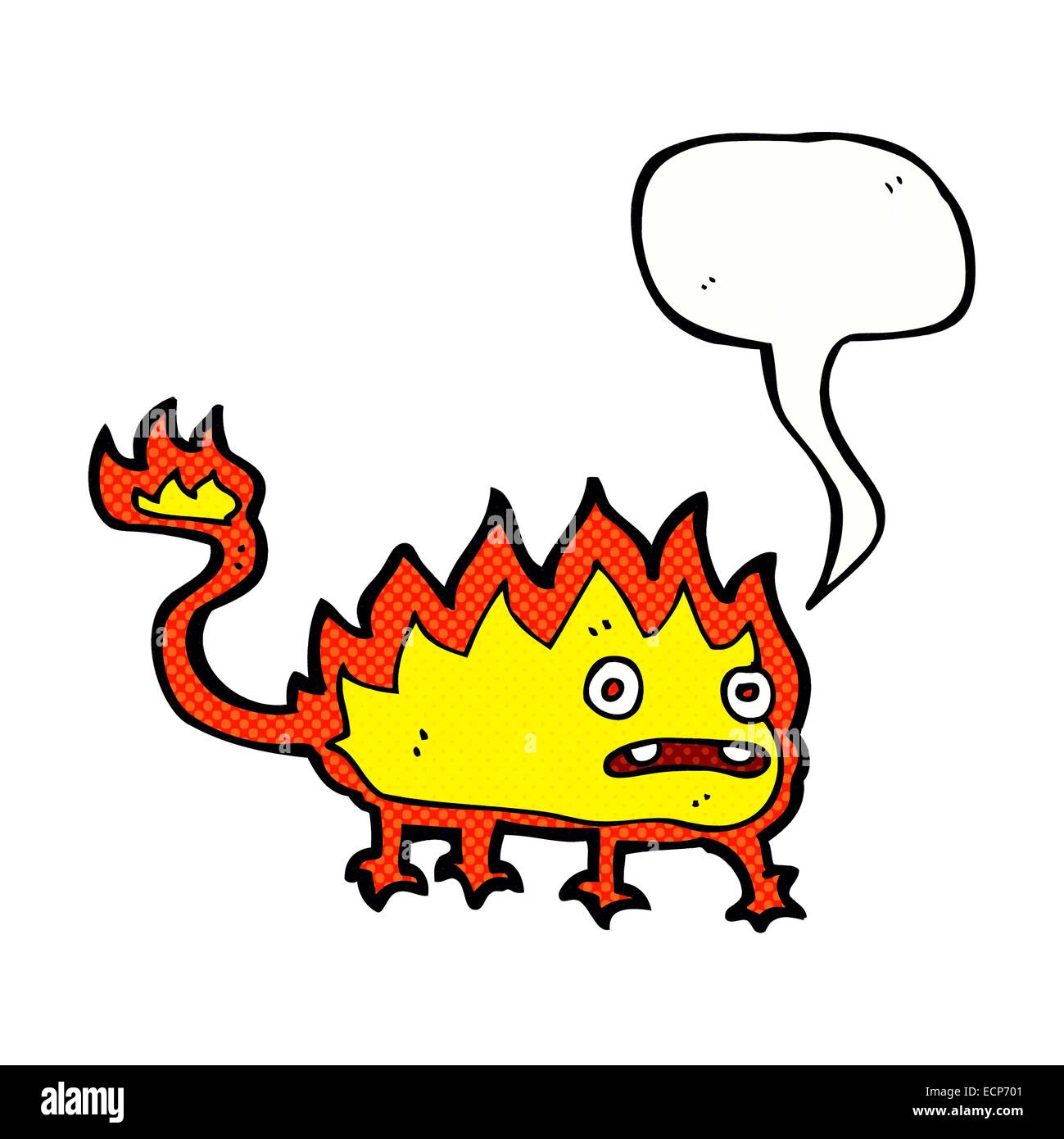 Cartoon little fire demon Cut Out Stock Images & Pictures - Alamy