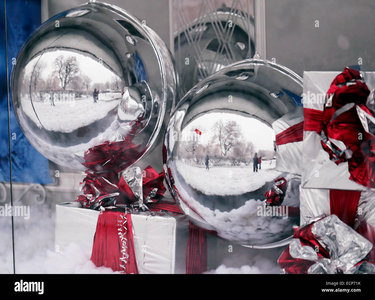 Christmas tree with beautiful toys photographed close-up Stock Photo ...