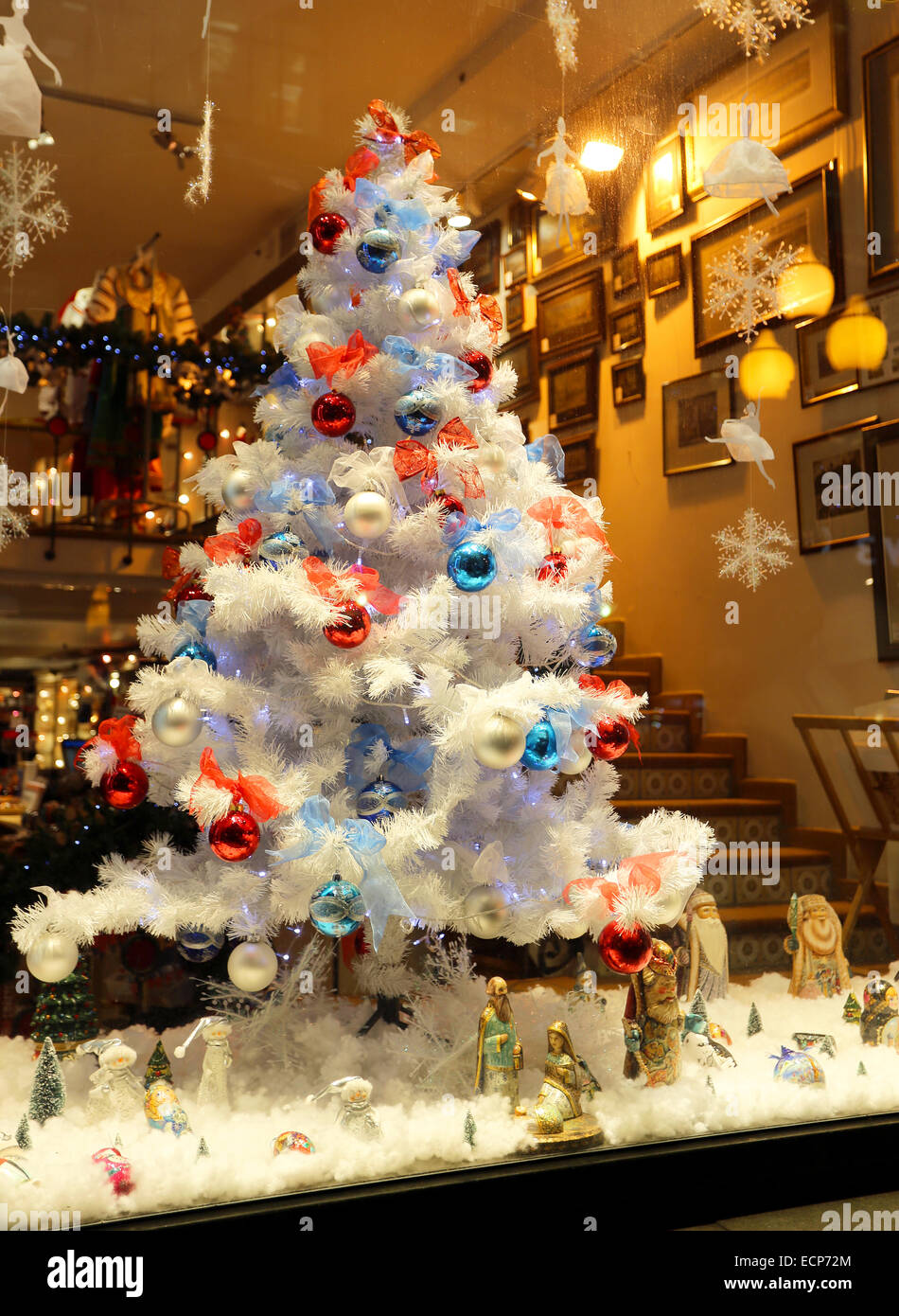 Christmas tree with beautiful toys photographed close-up Stock Photo ...