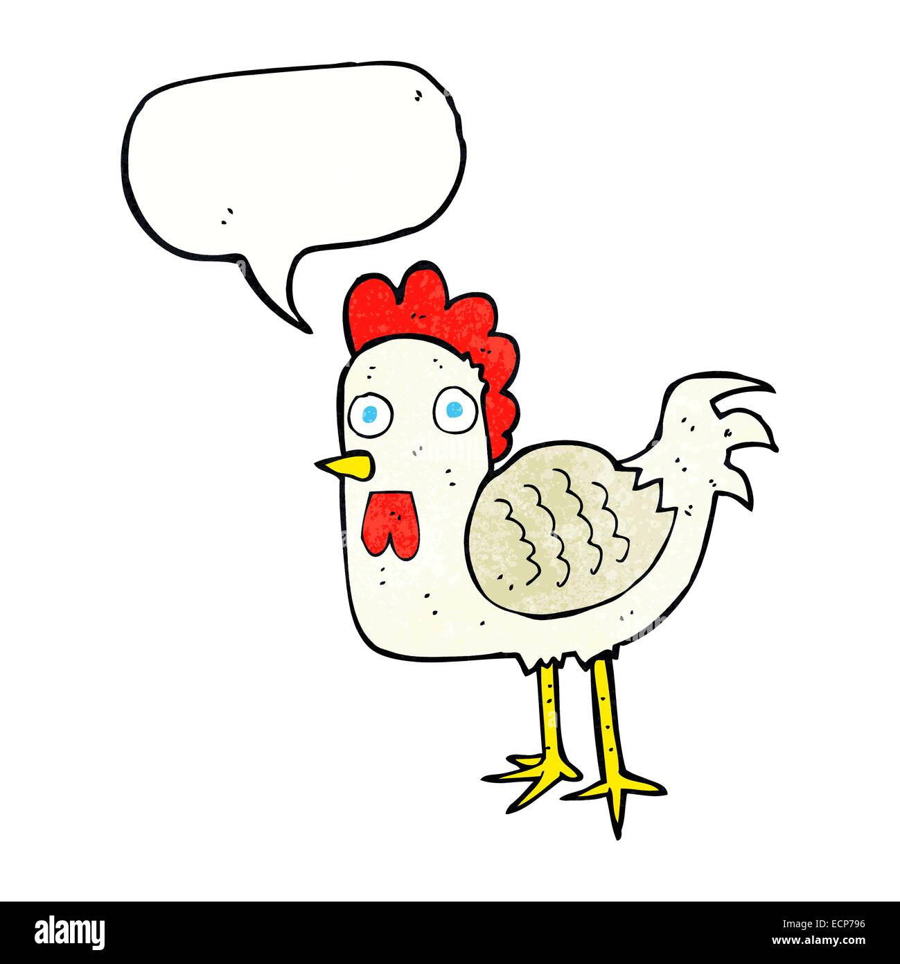 cartoon chicken with speech bubble Stock Vector Image & Art - Alamy