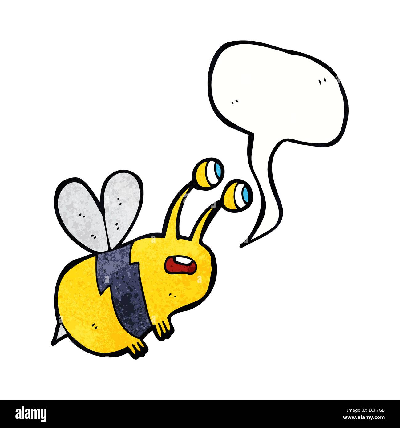 cartoon frightened bee with speech bubble Stock Vector Image & Art - Alamy