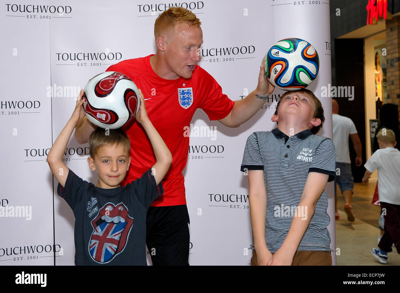 Dan Magness, freestyling footballer, performs at Touchwood Shopping ...