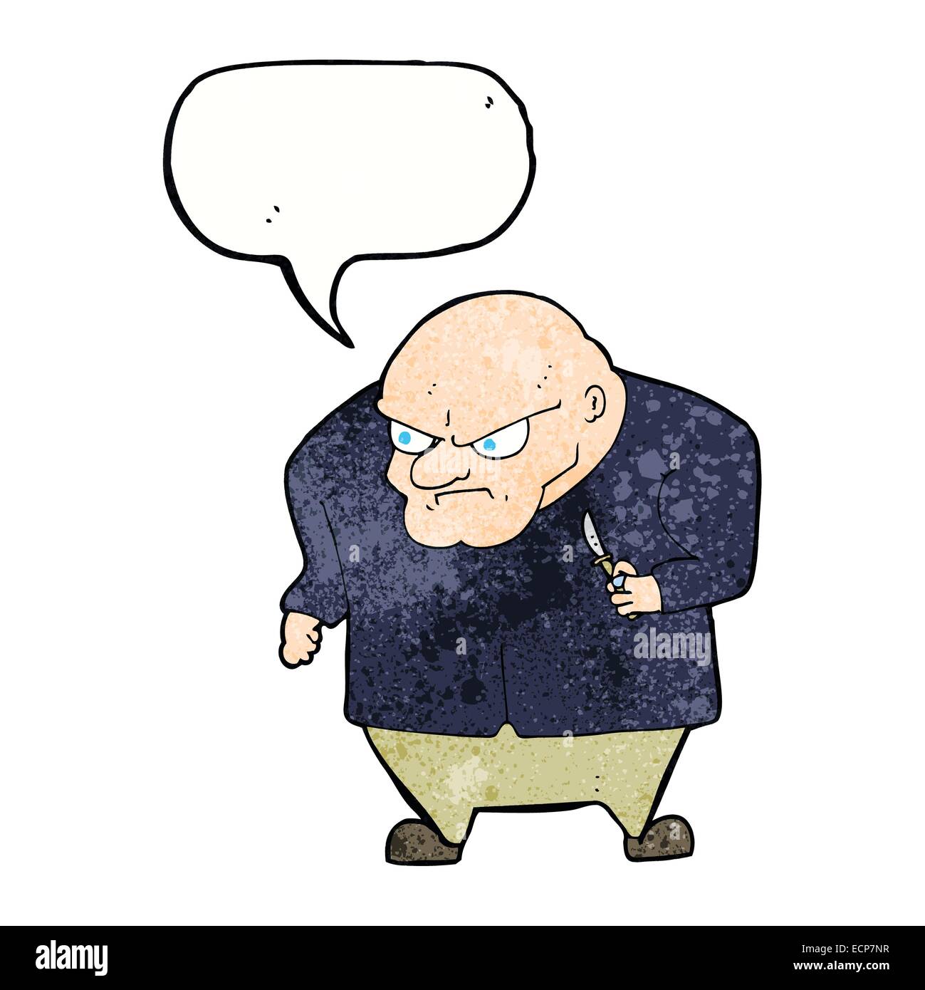 cartoon evil man with speech bubble Stock Vector Image & Art - Alamy