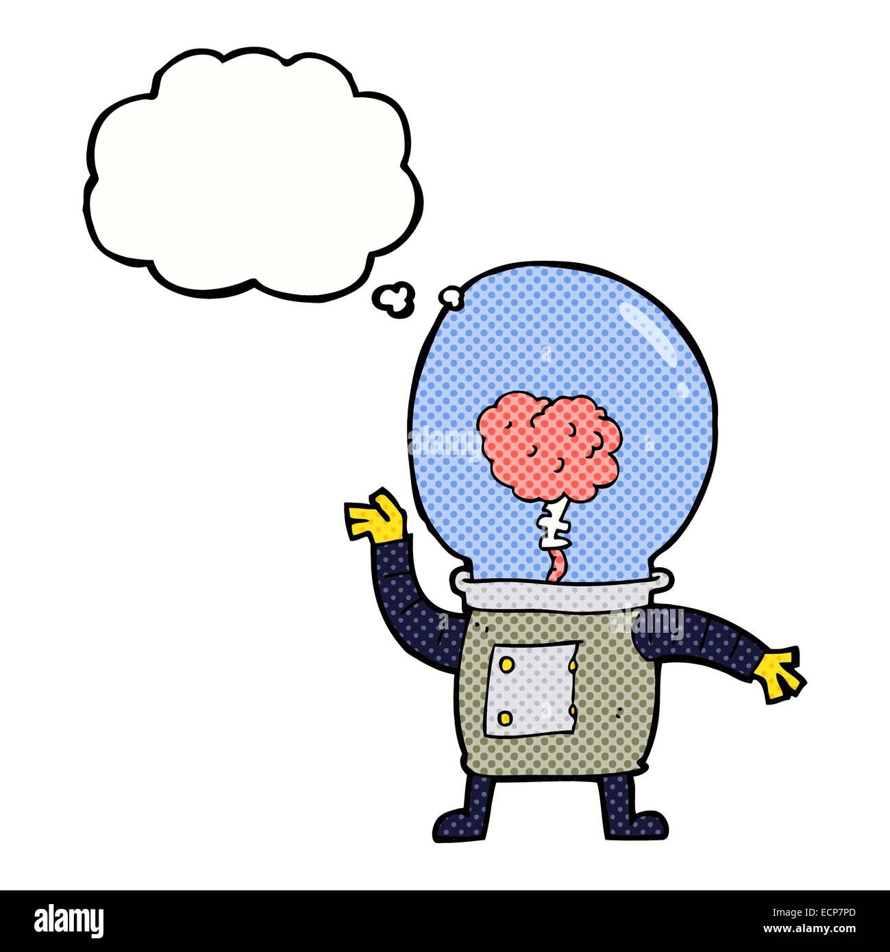 cartoon robot cyborg with thought bubble Stock Vector Image & Art - Alamy