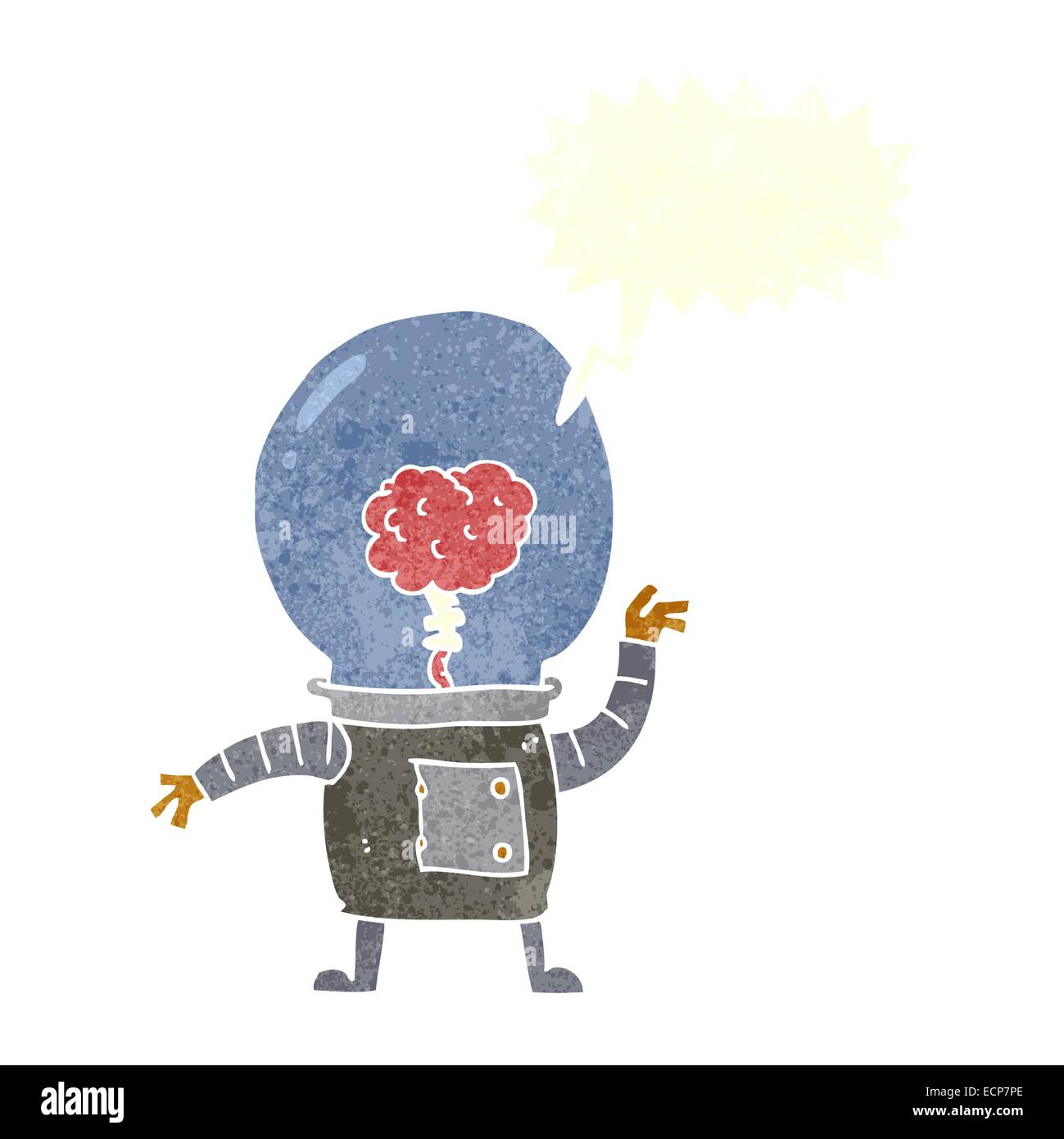 Happy cartoon brain floating hi-res stock photography and images - Alamy