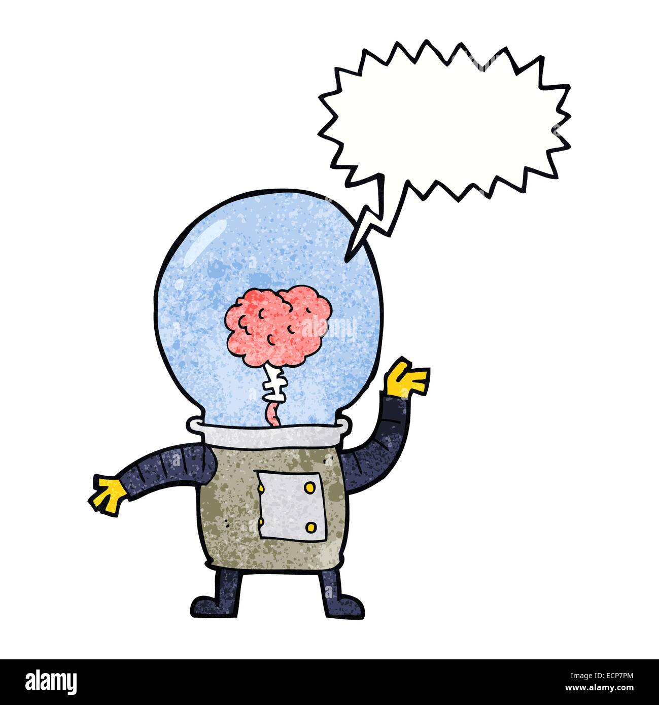 Happy cartoon brain floating hi-res stock photography and images - Alamy