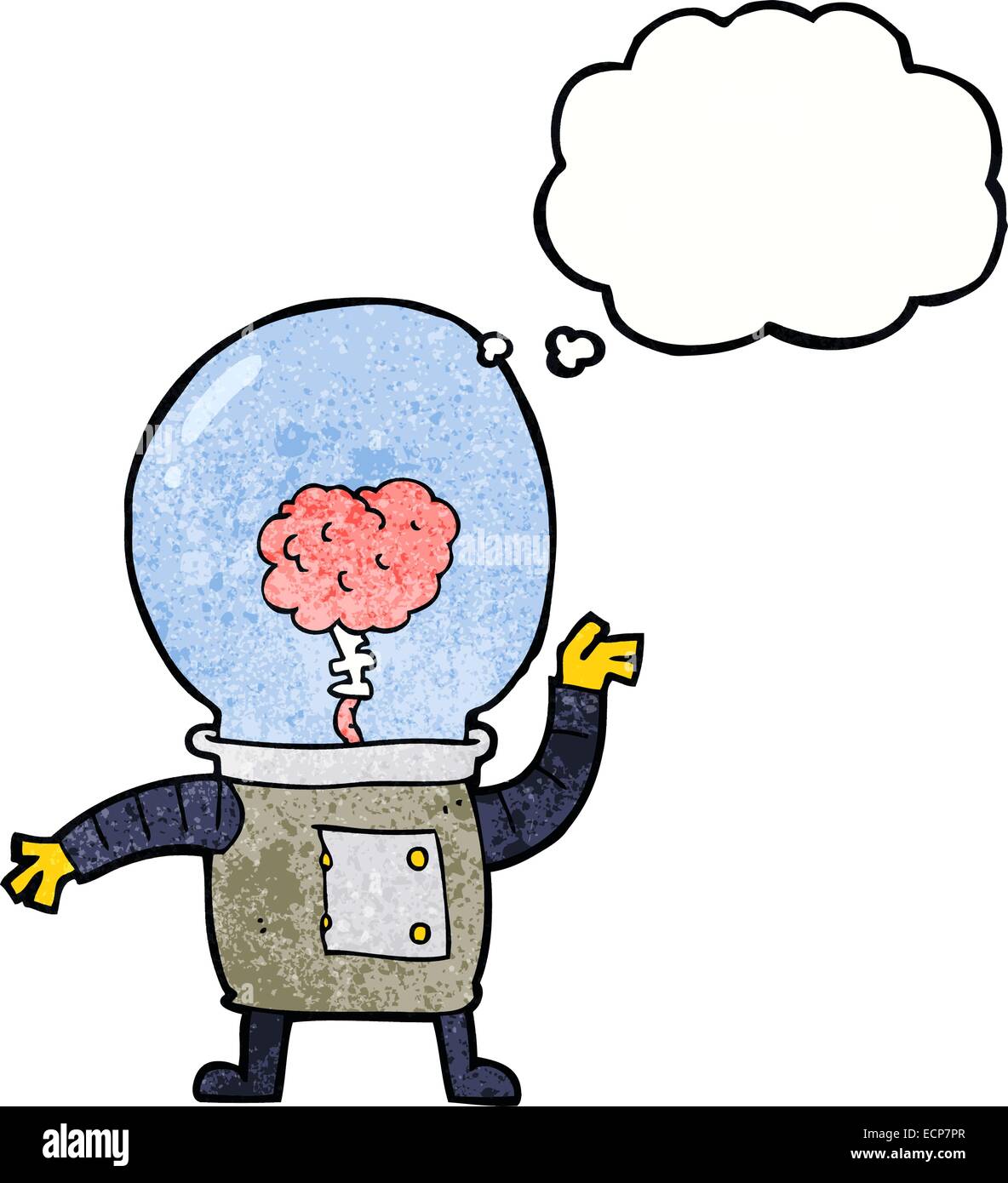 cartoon robot cyborg with thought bubble Stock Vector Image & Art - Alamy