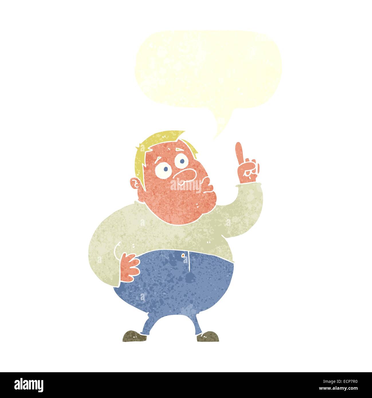 cartoon man asking question with speech bubble Stock Vector Image & Art ...