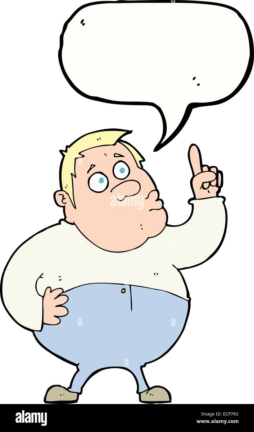 cartoon man asking question with speech bubble Stock Vector Image & Art ...